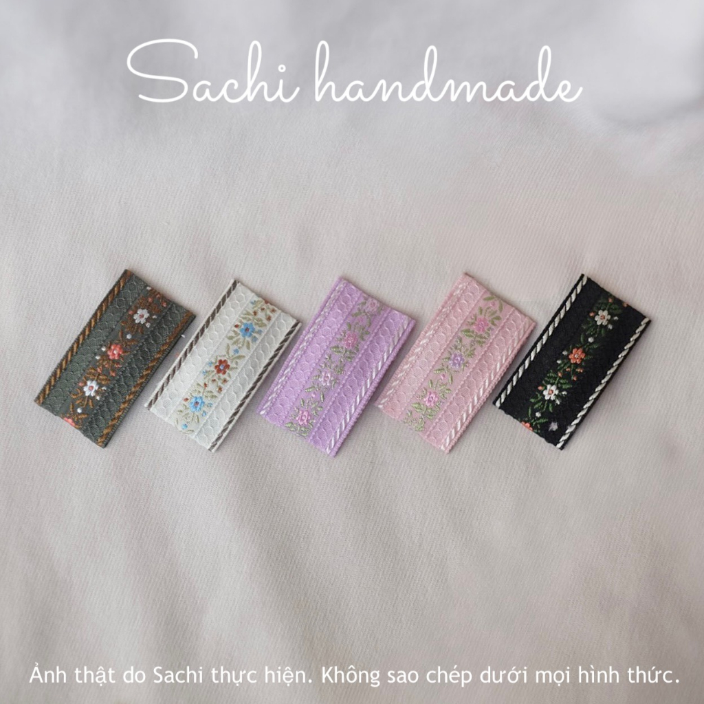 Kẹp mái thổ cẩm thêu nổi handmade by Sachi | Shopee Việt Nam