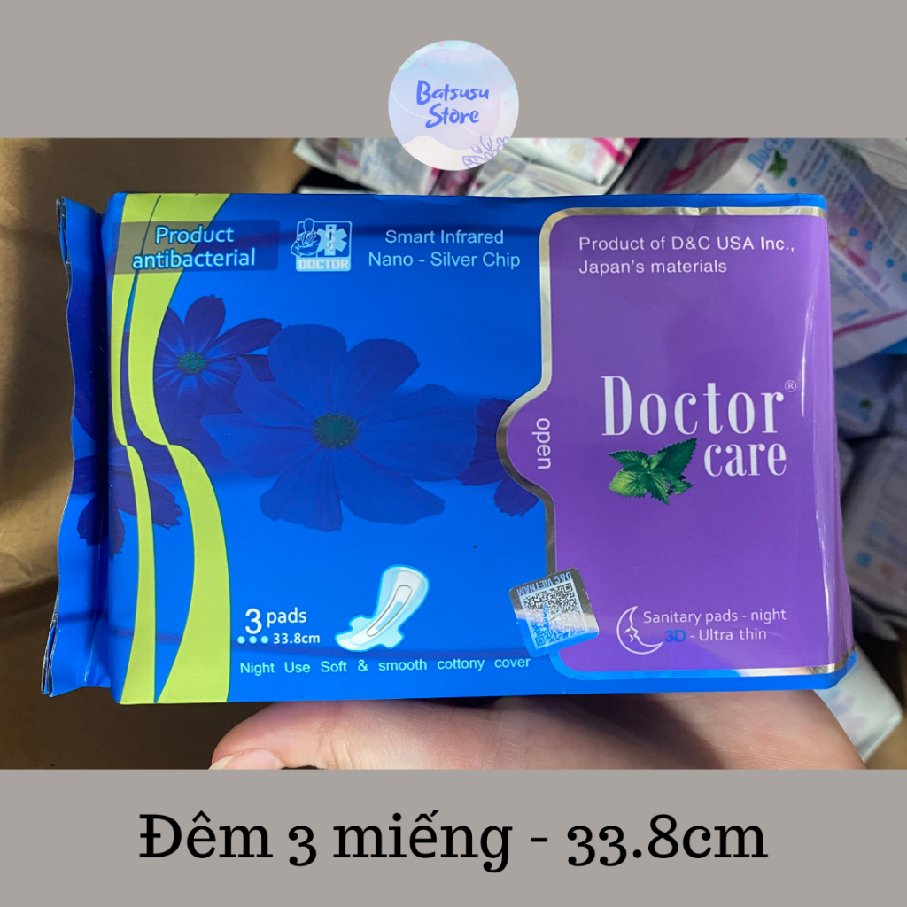 Băng vệ sinh Doctor Care đêm gói 3 miếng 33.8cm | Shopee Việt Nam