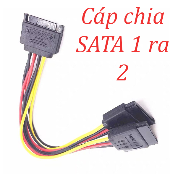 Cáp Chia Nguồn SATA 1 ra 2 - Dây Nguồn HDD Sata 1 Ra 2 - sata 1-2 ...