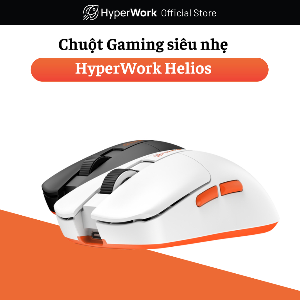 [Mã INBAU300 giảm 10% đơn 250K] Chuột Gaming siêu nhẹ HyperWork Helios ...