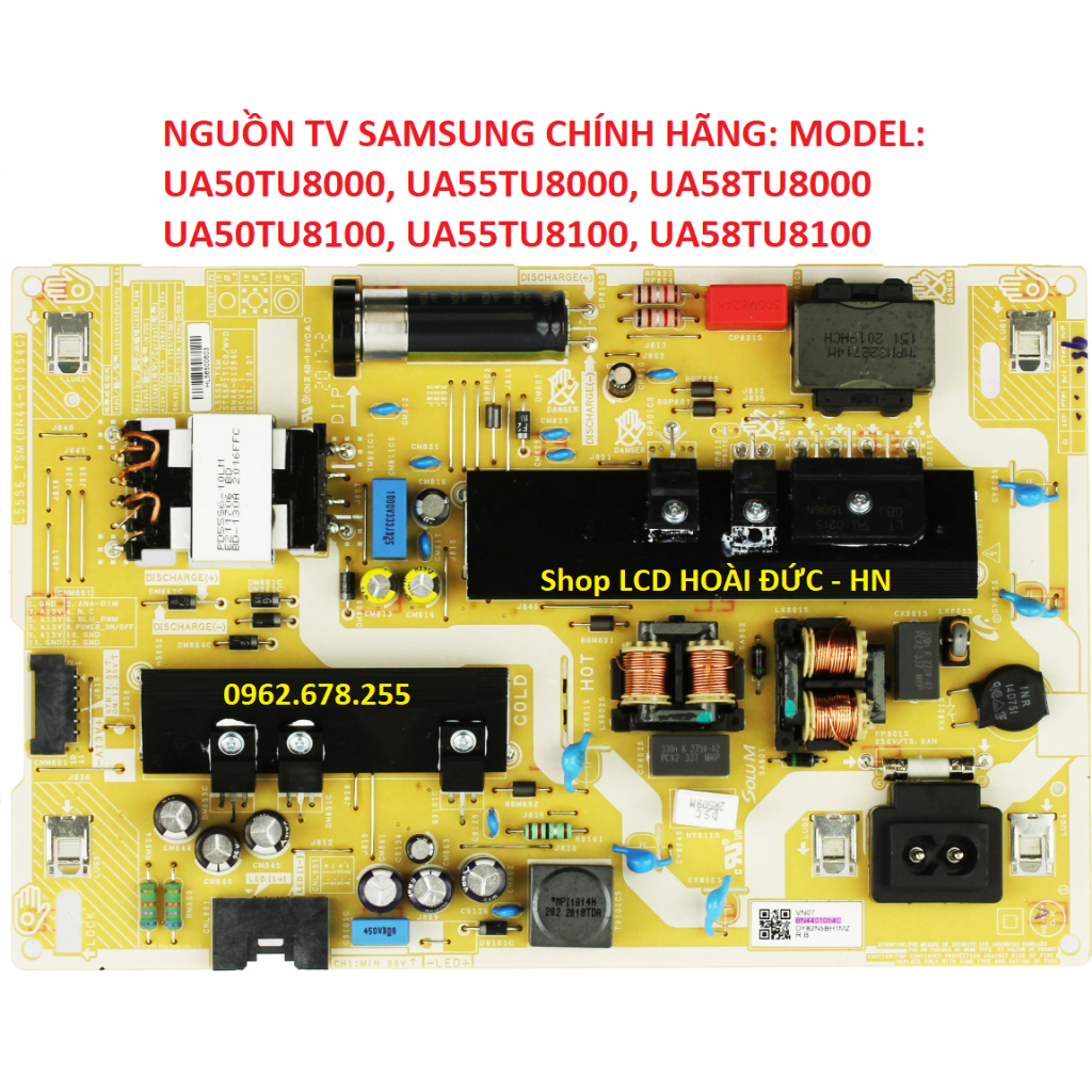 Nguồn TV Samsung (Chính Hãng): 50TU8000, 55TU8000, 58TU8000, 50TU8100 ...