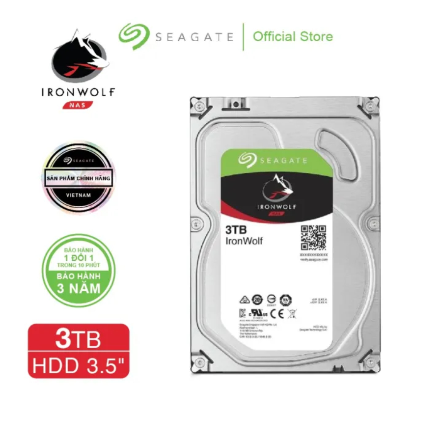 Ổ cứng di động Seagate IronWolf 3TB - ST3000VN007 | Shopee Việt Nam