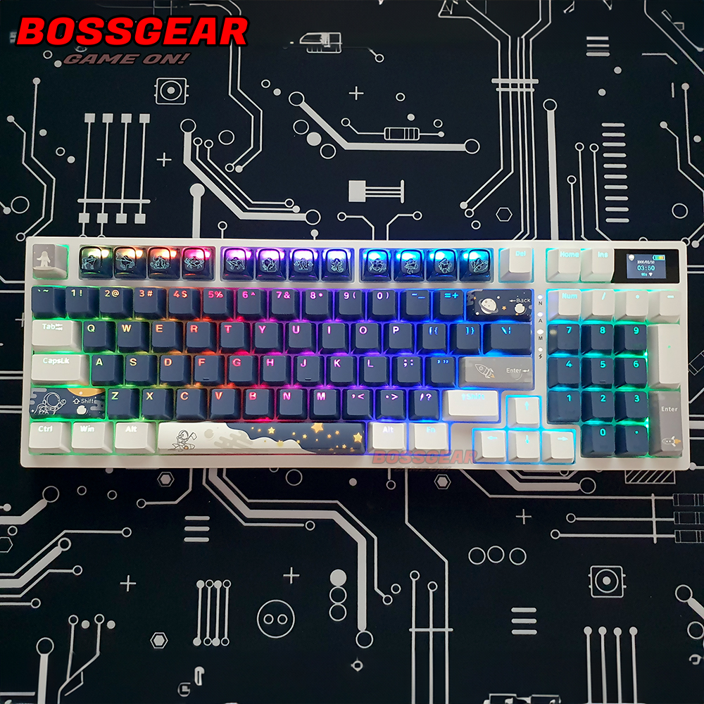 Bàn Phím Cơ Không Dây BASIC BK98 RGB Phiên Bản 3 Modes, Có Màn Hình Phụ ...