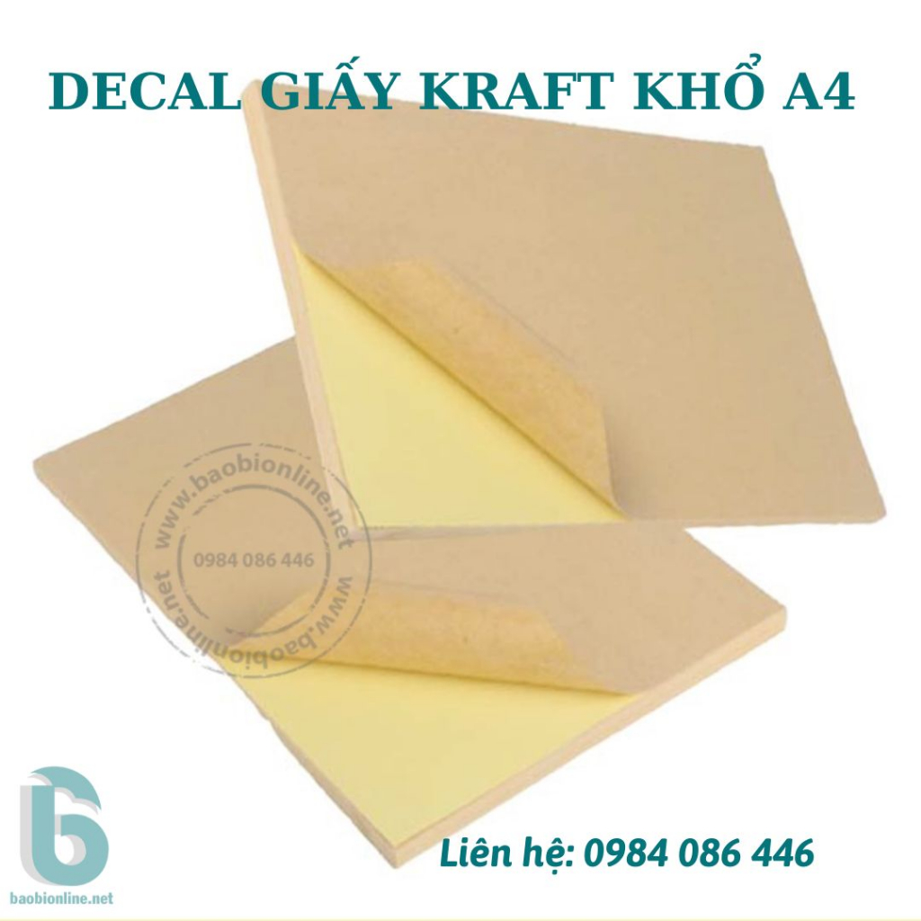 [DECAL KRAFT A4,A5,A6] 50 TỜ DECAL MÀU GIẤY KRAFT KHỔ A4 A5 A6, DECAL ...