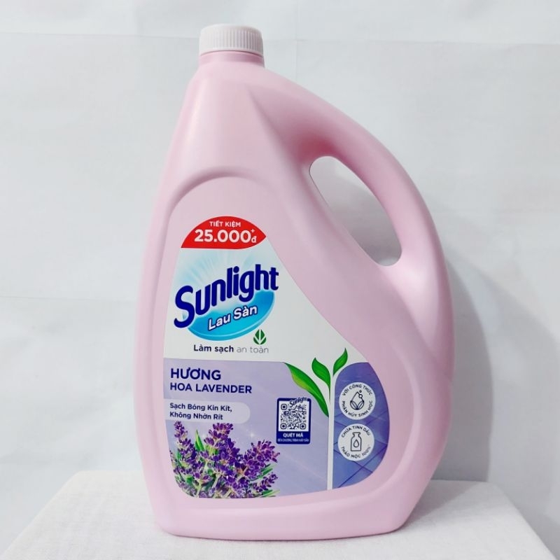 Nước lau sàn Sunlight tinh dầu thảo mộc hương hoa Lavender can 3,6kg | Shopee Việt Nam
