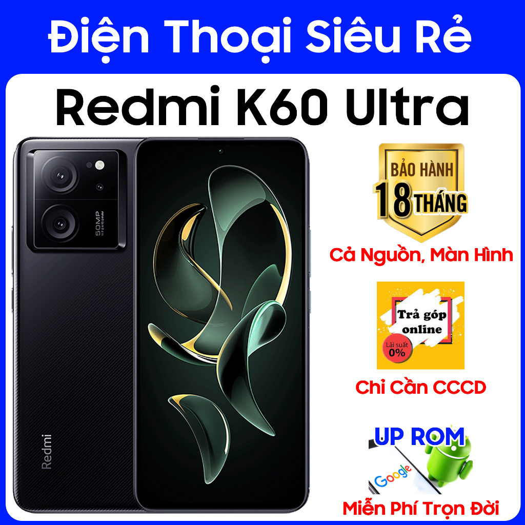 Điện thoại Xiaomi Redmi K60 Ultra Dimensity 9200+ mới nguyên Seal bảo hành 18 tháng, dung lượng ...