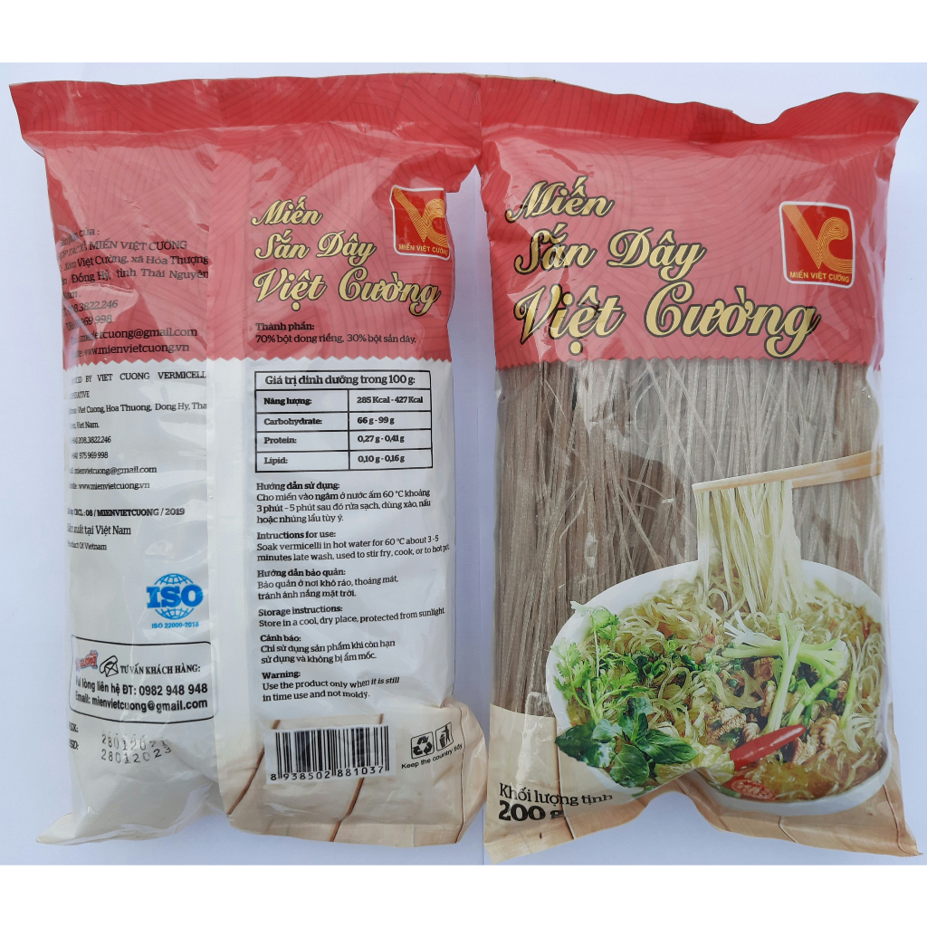 Đặc sản Miến Sắn Dây Việt Cường (200g) chuẩn OCCOP 5 sao Thái Nguyên ...