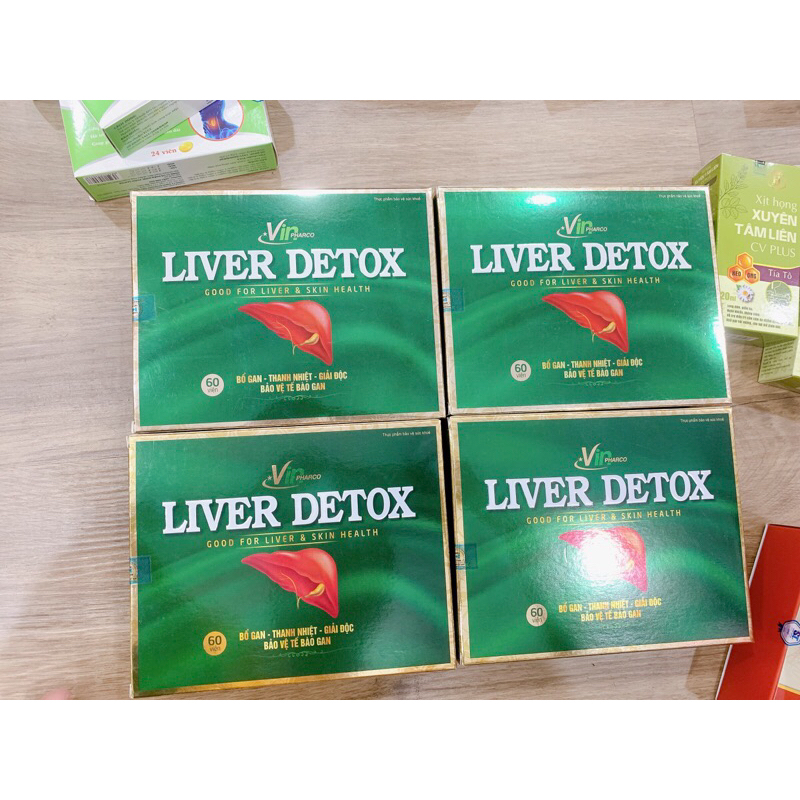 Viên uống Bổ gan ,thanh nhiệt , giải độc gan LIVER DETOX Hộp 60v( 12 vỉ ...