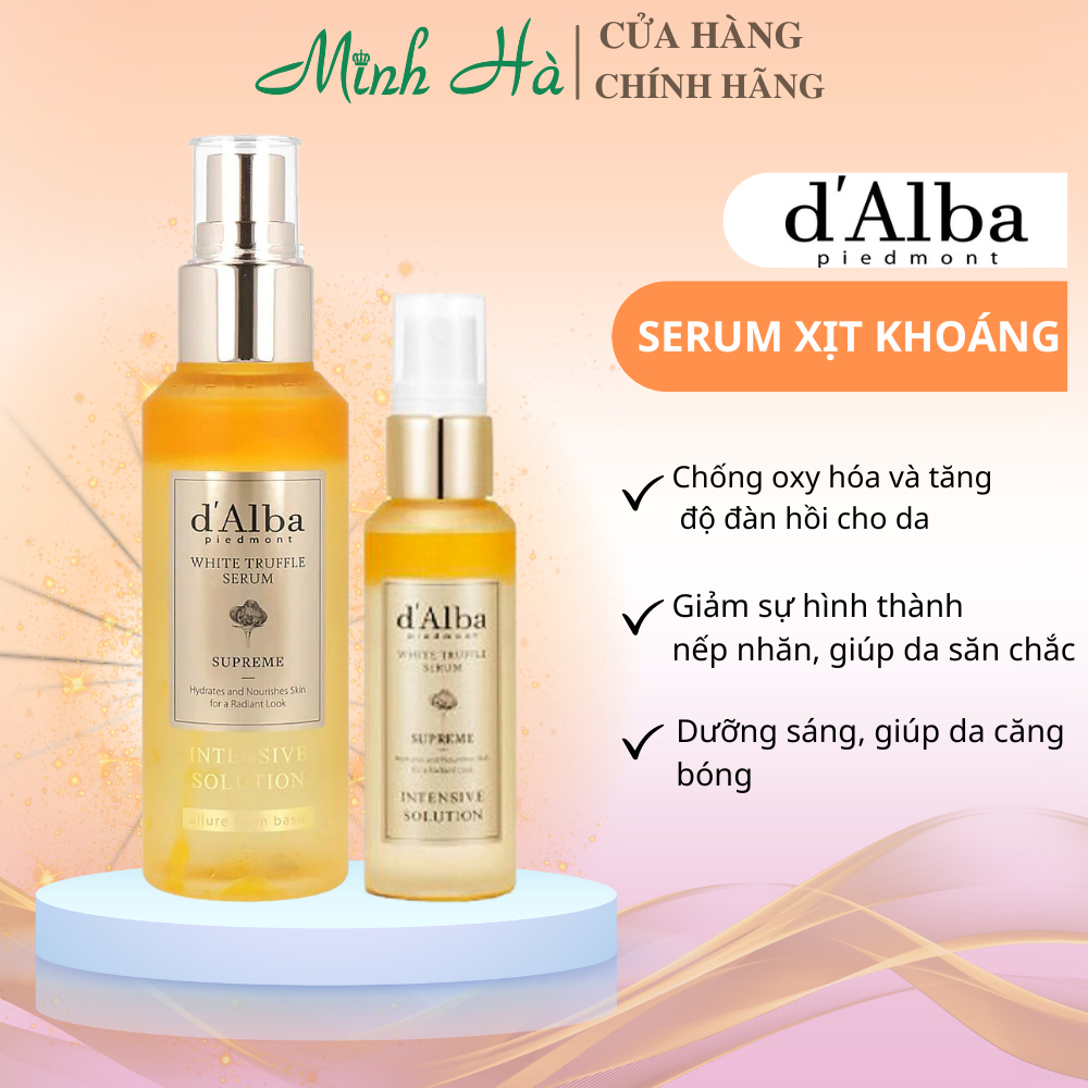 Serum dạng xịt cấp ẩm, sáng da D'ALBA White Truffle Supreme Intensive ...