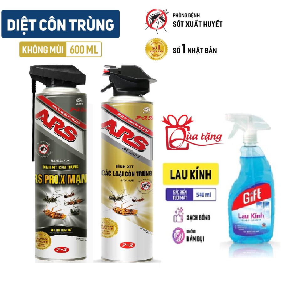 Bình Xịt Côn Trùng ARS PRO.X Mạnh 500ml/ Xịt côn trùng ARS Jet Gold ...