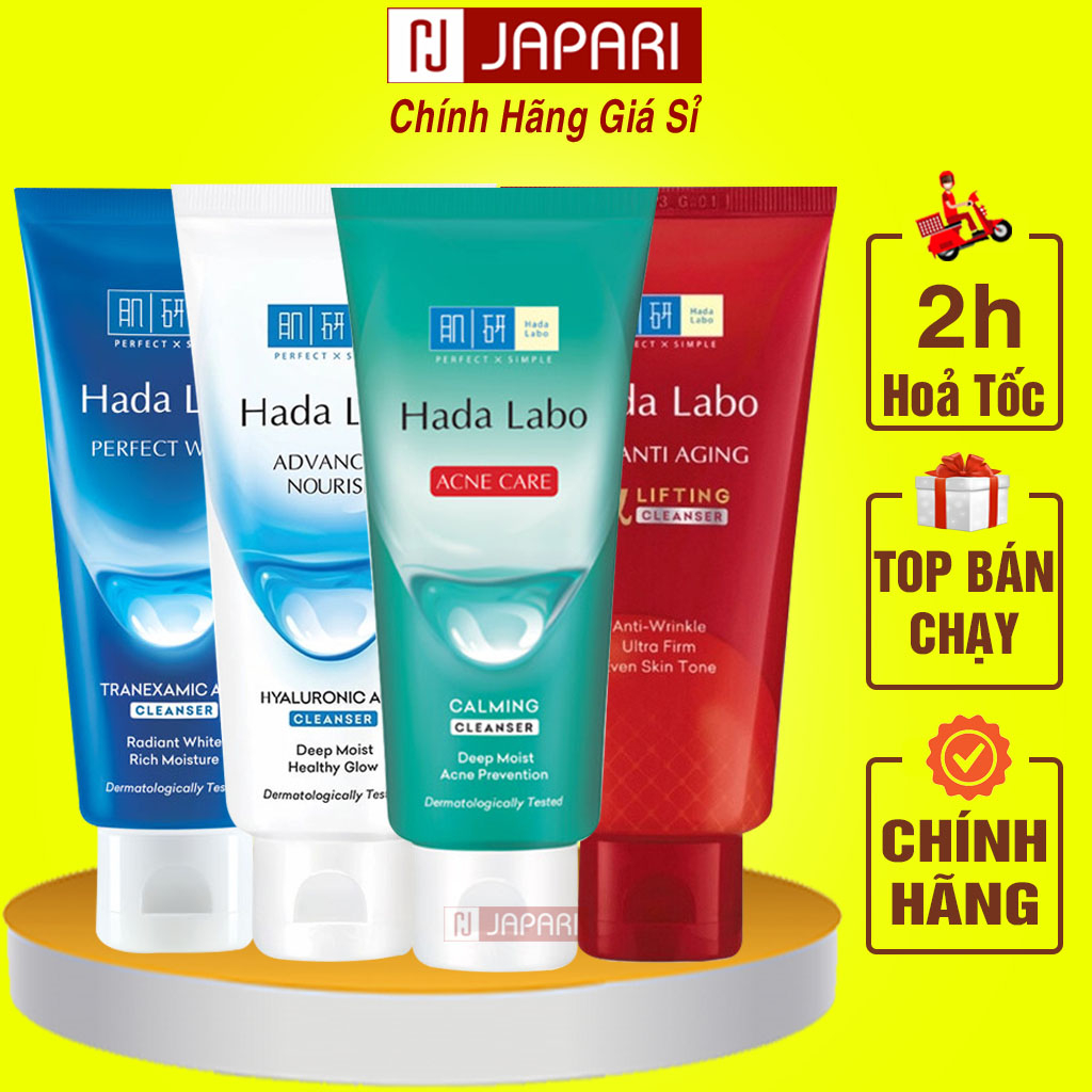 Sữa Rửa Mặt Hada Labo CHÍNH HÃNG Chăm Sóc Cấp Ẩm/Dưỡng Trắng Da/Chống ...