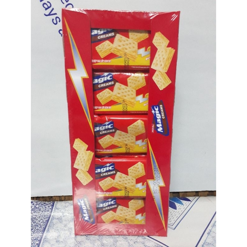 Bánh Cracker Kẹp Hai Lớp Kem Bơ Magic Creams 300gr ( hộp 20 cái ) | Shopee Việt Nam
