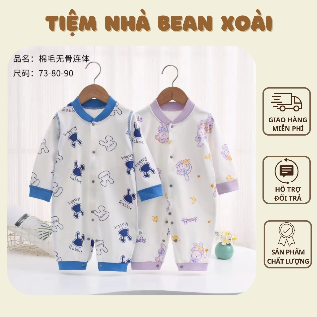 Bộ body dài tay hàng Quảng Châu đẹp, body trẻ sơ sinh thoáng mát co ...