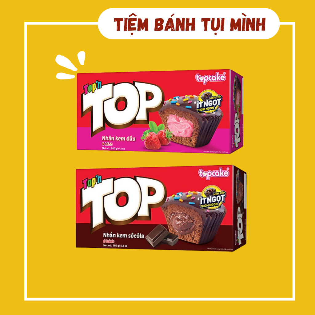 Bánh Topcake (hộp 6 gói), đồ ăn vặt | Shopee Việt Nam