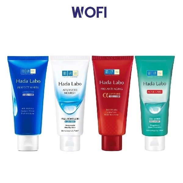 Sữa rửa mặt HADA LABO Advanced Nourish/ Pro Aanti Aging/ Acne Care/ Perfect White Cleanser 80g ...