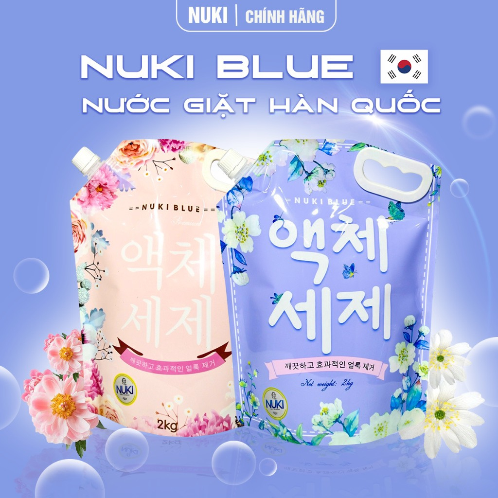 Nước Giặt Xả Hàn Quốc Nuki Blue 2KG, CLEAN&CLEAN 3.2KG Lưu Hương Đậm ...