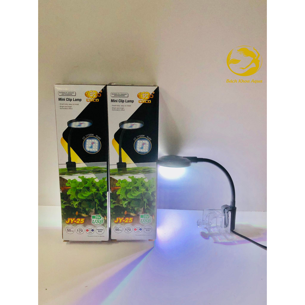 Đèn led kẹp mini Coco JY-25 RGB cho bể cá | Shopee Việt Nam