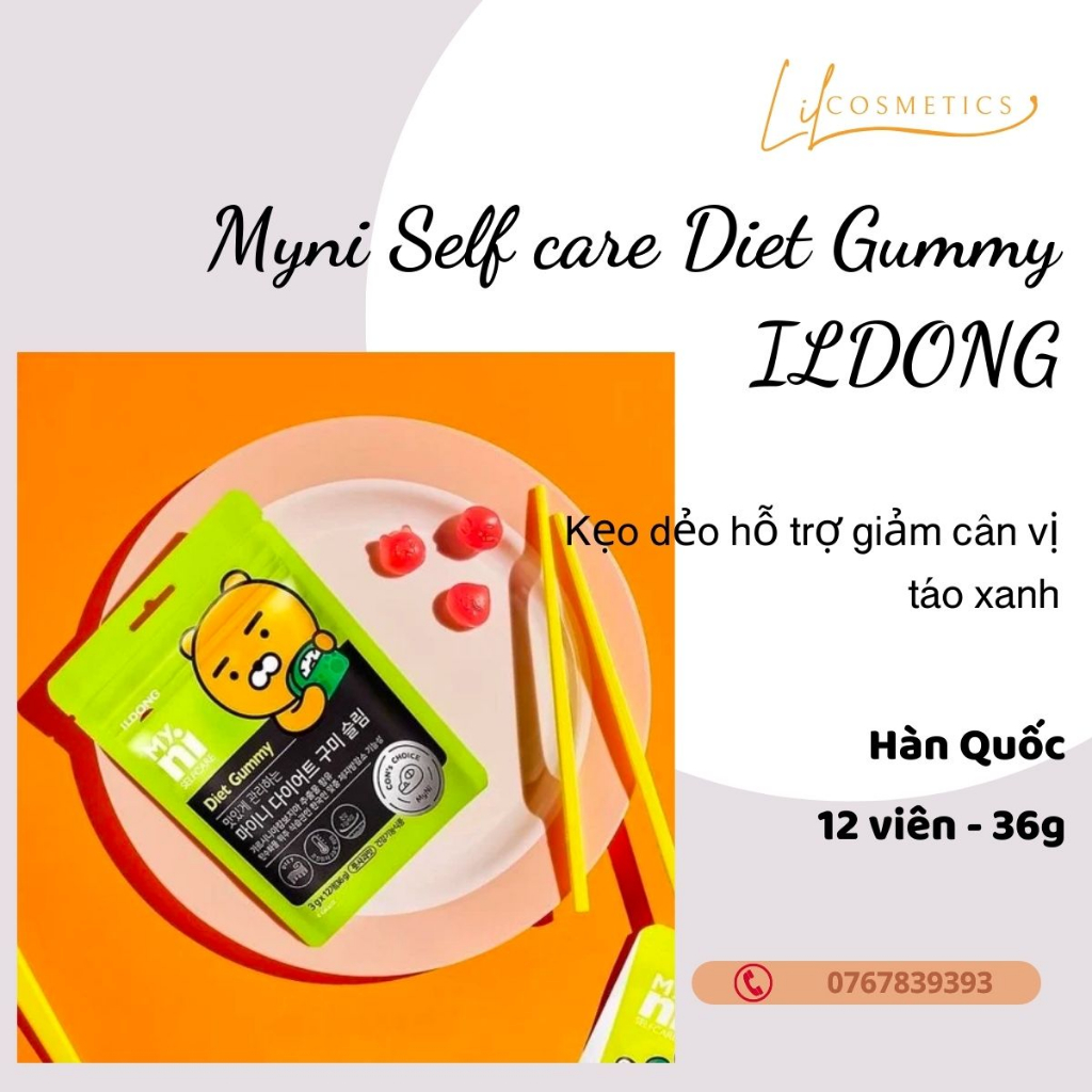 (Hàng Chính Hãng) Kẹo Táo Giảm Cân Myni Selfcare Diet Gummy ILDONG Hàn ...