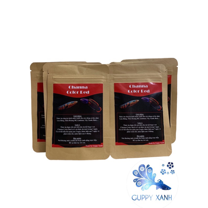 Thức ăn lên màu cho Cá Lóc cảnh Channa color (nữ hoàng,andrao,thd,lửa ...
