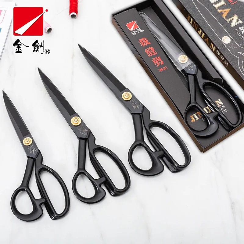Kéo Cắt Vải Jinjian Lưỡi đen Cao Cấp Sắc Bén Không Rỉ Dùng Cho Thơ May
