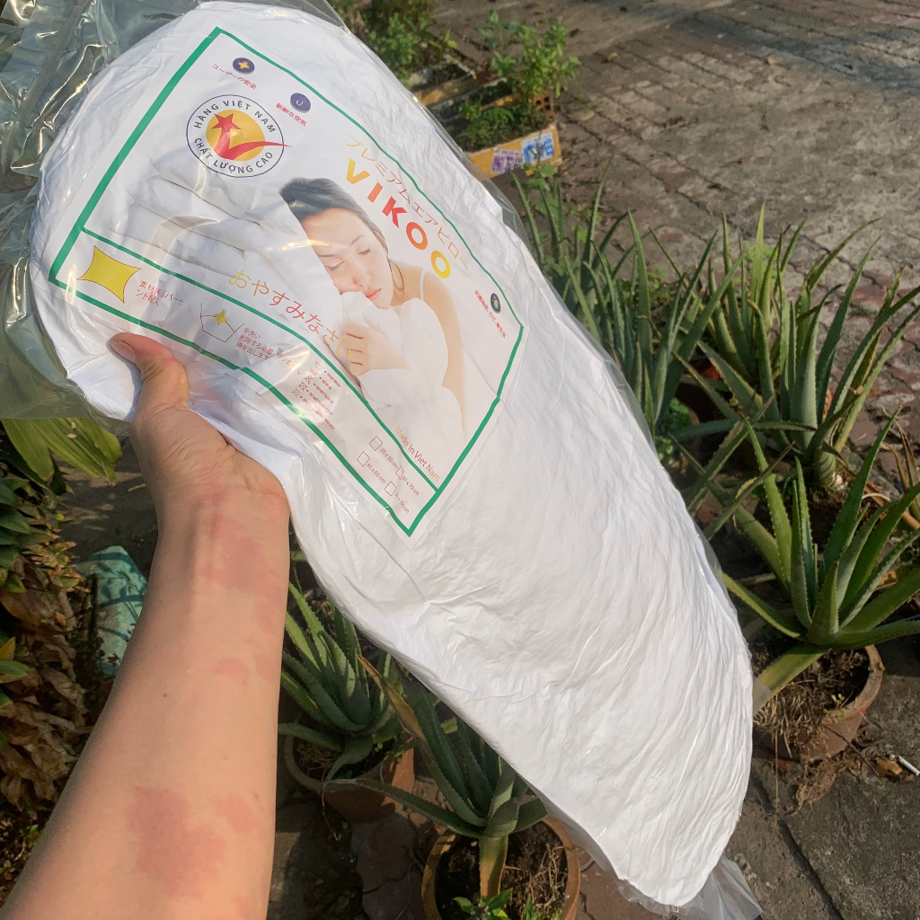 Ruột Gối Ôm Dài Ép Hơi Bông Gòn Size 35 x 100cm Vikoo Có Khoá Kéo, Giặt Được Gòn | Shopee Việt Nam