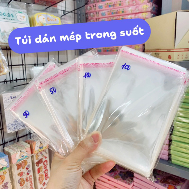 Set 100 túi nilon size 9*10cm +4cm đựng sticker, phụ kiện Tiệm Ốc Sột ...