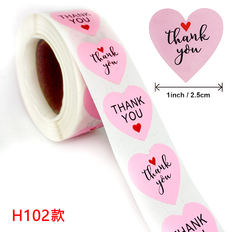 Cuộn sticker 500 tem chibi / thank you / Sảnrio / gấu dâu...dán niêm ...
