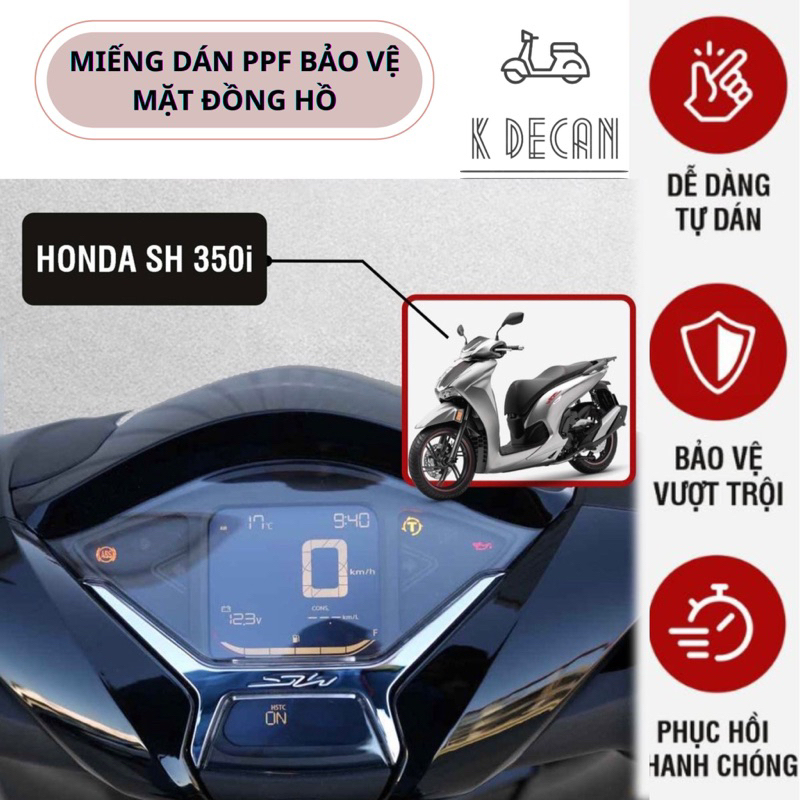 ( tăng dán ổ khoá xe ) Miếng dán PPF xe SH 350i bảo vệ mặt đồng hồ xe ...
