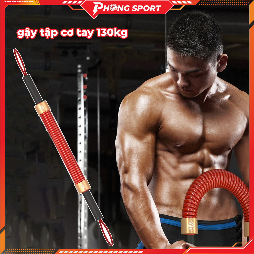 Huyết long đao 130kg, Gậy lò xo tập cơ tay, đồ long đao màu đỏ từ 60kg - 130kg - PhongSport ...