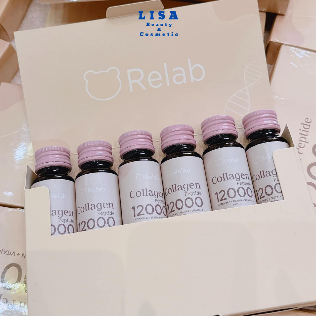 Nước uống Collagen Relab 12000 Peptide Giúp Trắng, Trẻ Hoá Da Hộp 6 Lọ ...