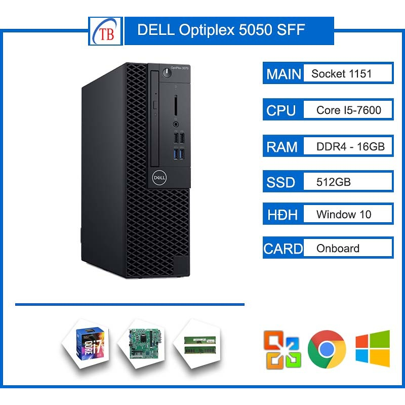 DELL Optiplex 5050 SFF i5 7600 | RAM 16GB | ổ cứng SSD M.2 NVMe 512GB ...