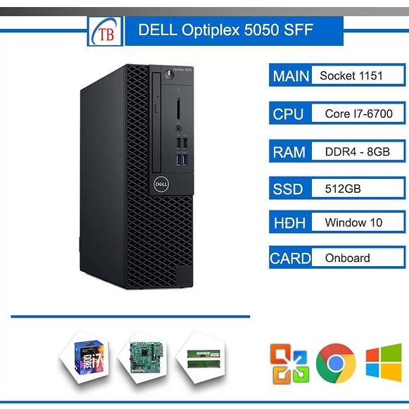 DELL Optiplex 5050 SFF i7 6700 | RAM 8GB | ổ cứng SSD M.2 NVMe 512GB ...