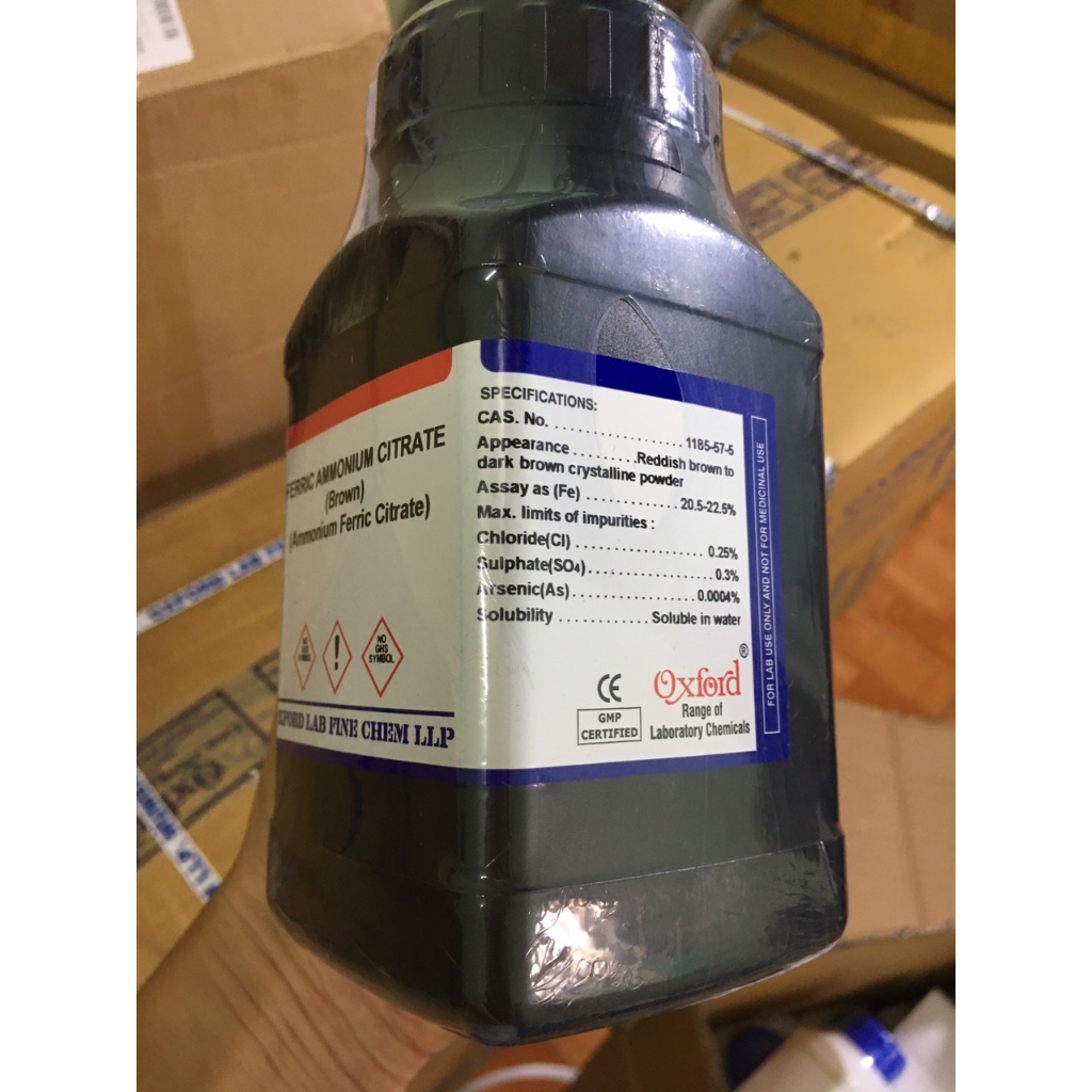 Hóa chất Ammonium iron(III) citrate AR CAS 1185-57-5 Oxford Ấn Độ ...