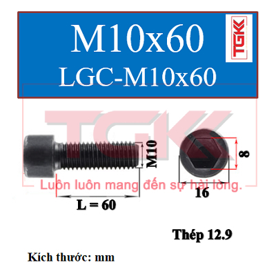 Bulong LGC (Lục giác chìm) đầu trụ M10 (10-60mm) | Shopee Việt Nam