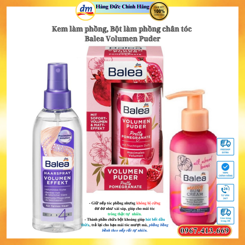 Kem làm phồng, Bột làm phồng chân tóc Balea Volumen Puder -Hàng Nội Địa ...