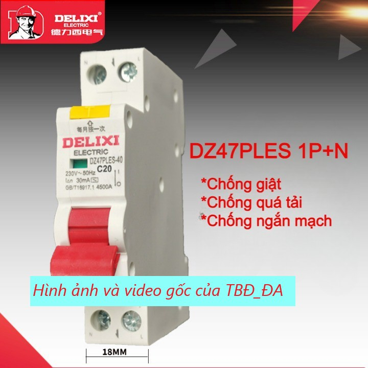 Aptomat chống giật DELIXI DZ47PLES mẫu thu gọn đa năng 3in1 loại 1P+N dòng cắt 4500A | Shopee ...