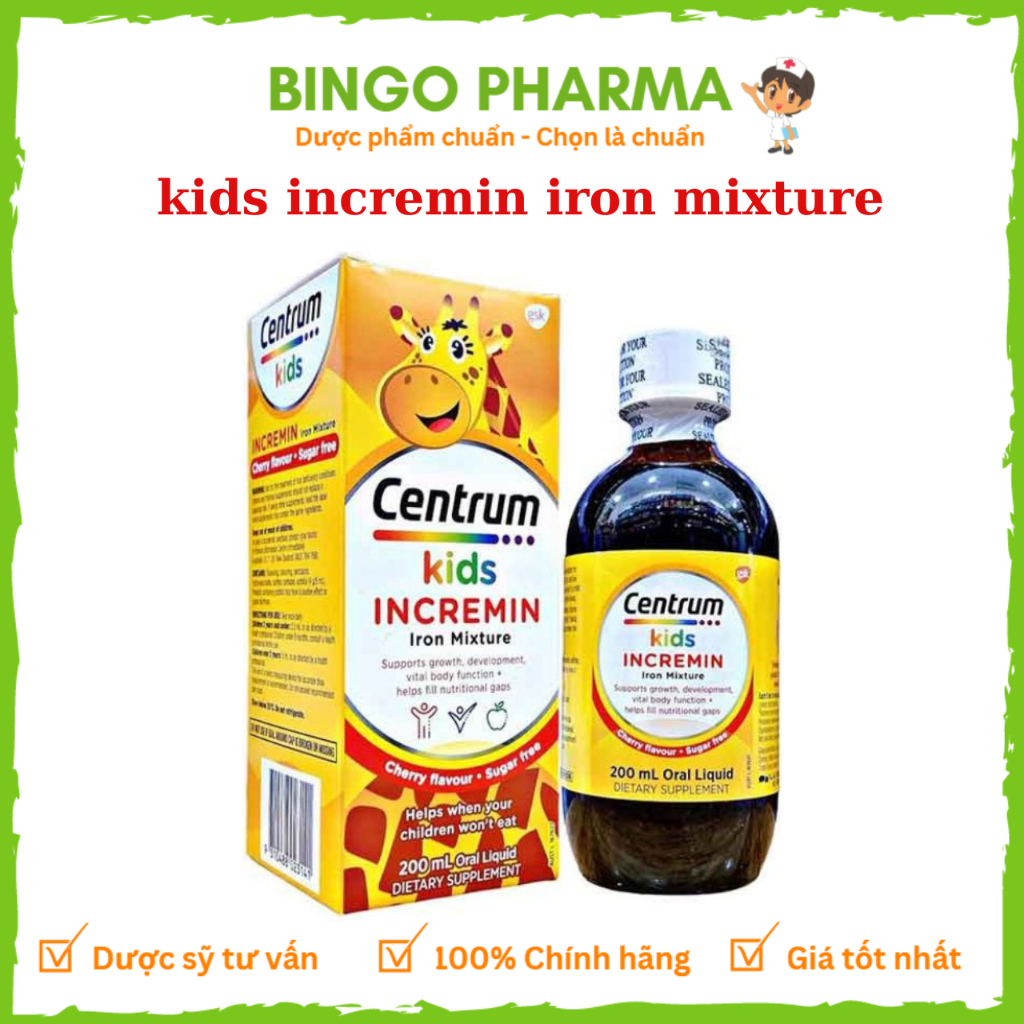 Siro centrum kids incremin iron mixture hỗ trợ trẻ biếng ăn 200ml ...