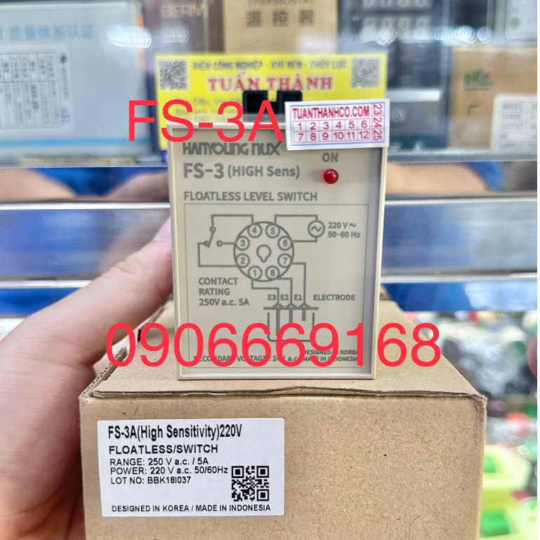 Bộ Báo Mức Nước FS-3A Hiệu Hanyoung Nux FS 3A FLOATLESS LEVEL SWITCH ...