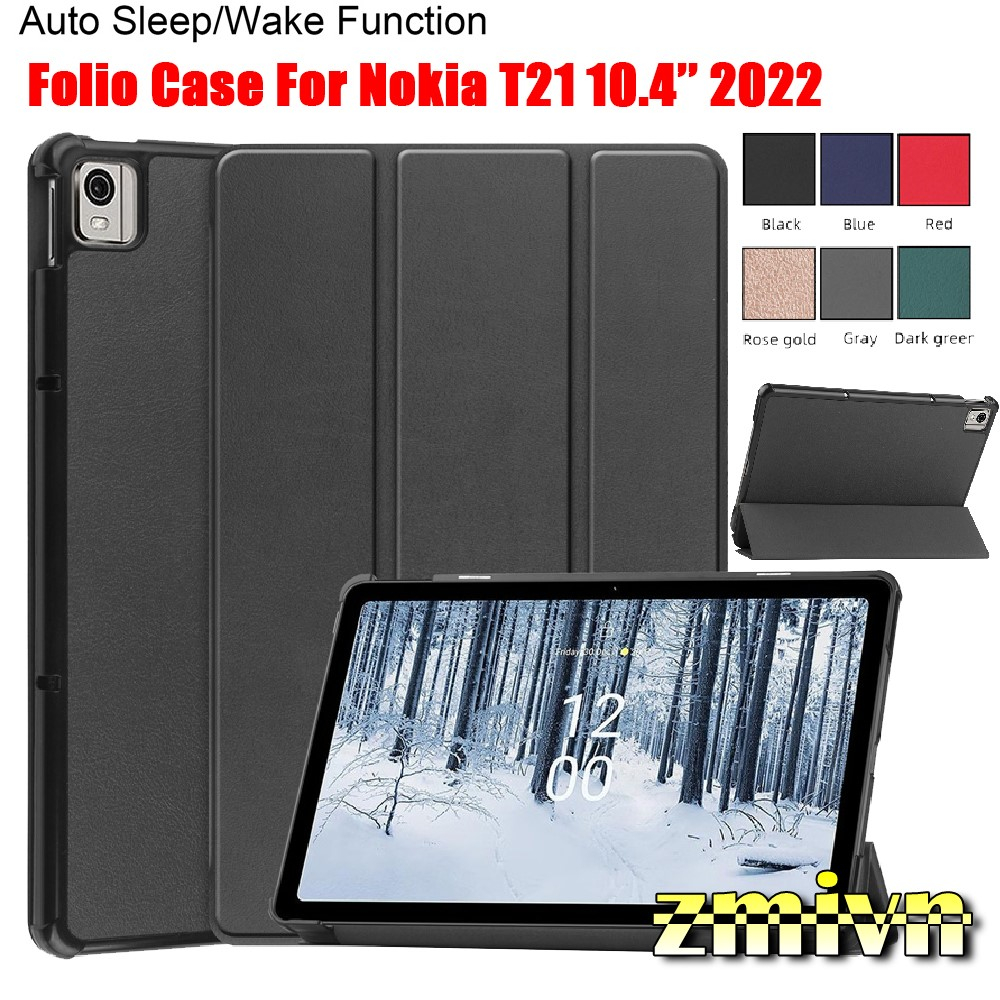 Bao da Pu từ tính Cho NoKia T21 10.4 inch 2022 hỗ trợ smart cover đóng ...