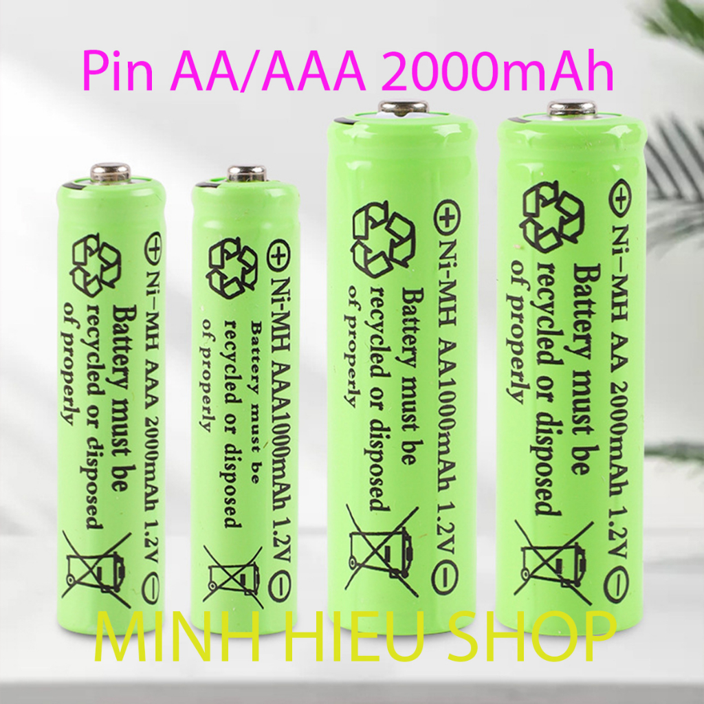 Pin Sạc Loại AAA/AA 600/700/2000/3800mAh, Sạc pin chuyên dụng Hàng Mới ...