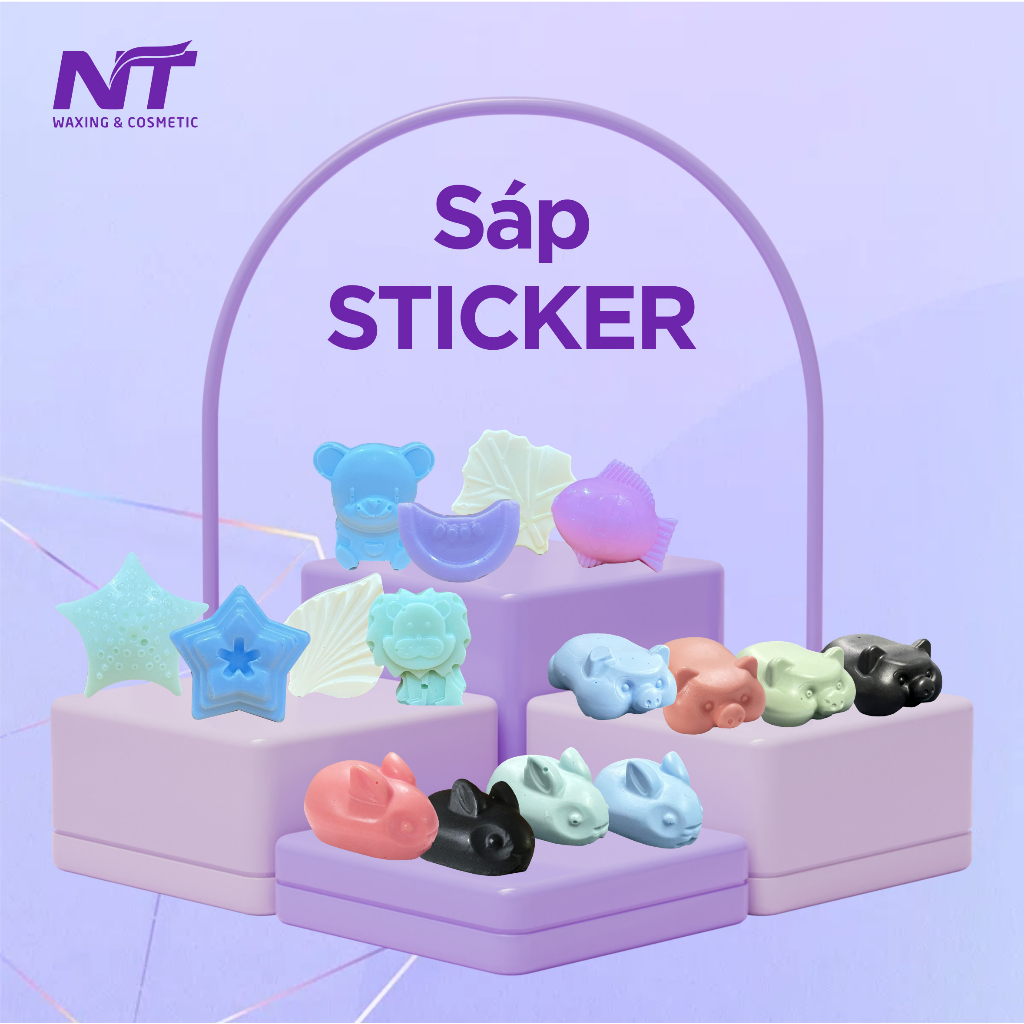 Sáp Wax Lông premier nhập khẩu hình Sticker, sáp hình động vật cute ...