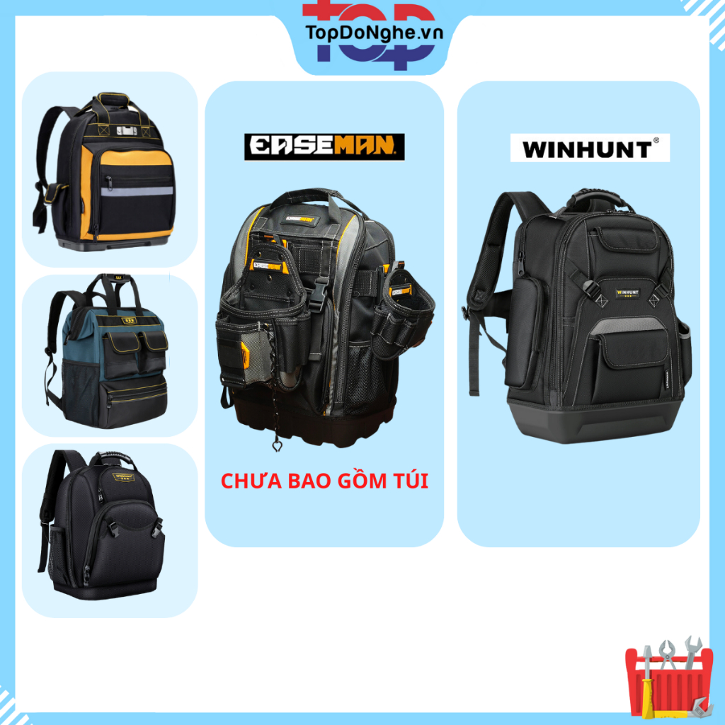 Balo đồ nghề WINHUNT cao cấp Balo đựng đồ nghề cơ khí sửa chữa điện nước, camera, thạch cao đế ...