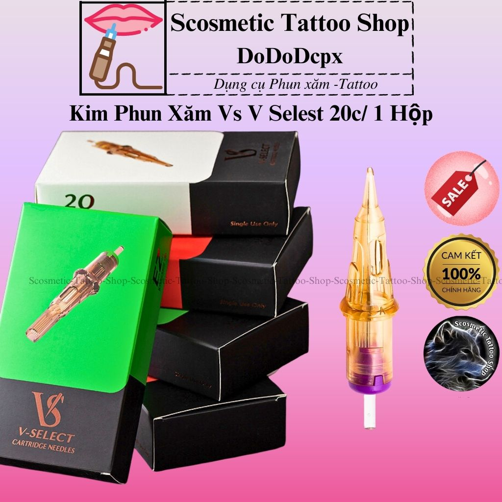 Kim pen Vs EZ V-SELECT PUM , kim phun môi mày Vs dùng máy pen -1 Hộp 20 ...