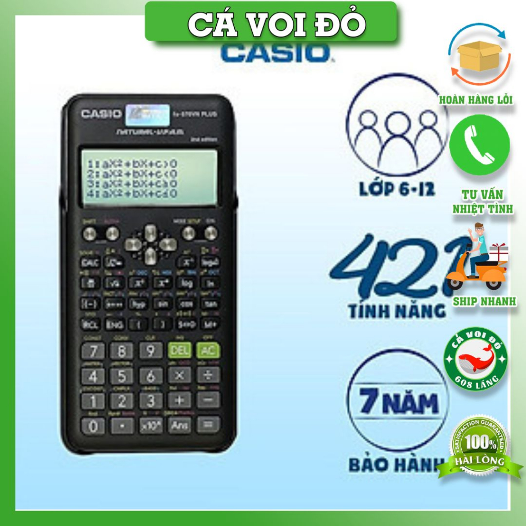 Máy tính Casio FX-570VN Plus New (chính hãng) dành cho học sinh cấp 2 ...