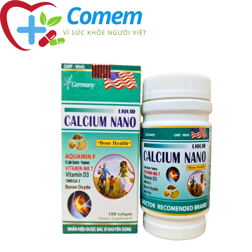 Bổ sung canxi, chống còi xương, loãng xương - Hộp 100 viên - Liquid ...