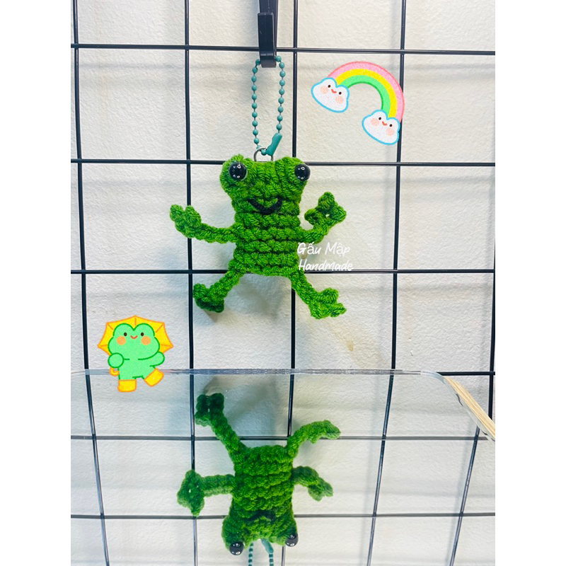 Móc khoá ếch bằng len , Ếch zô triiiii [sẵn ] | Shopee Việt Nam