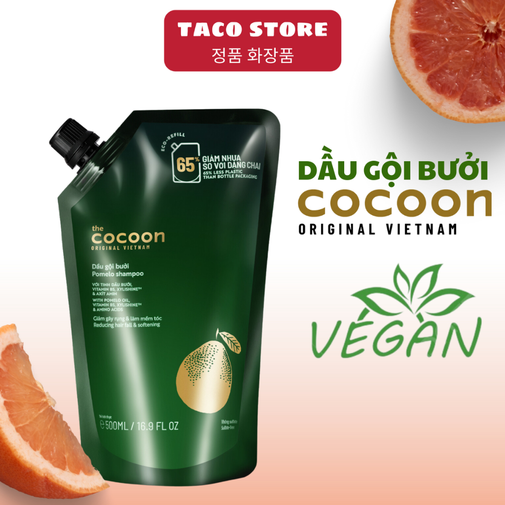 Dầu Gội Bưởi Cocoon Túi Refill 500ml | Shopee Việt Nam