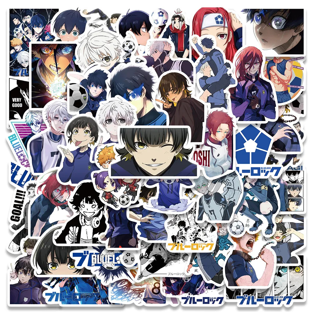 Bộ 50 Hình Dán Stickers Hình Anime Bluelock Isagi Nagi Siêu Ngầu ...