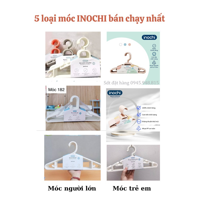 Set 10c Móc quần áo Trẻ em, Người lớn Hara INOCHI mã ...
