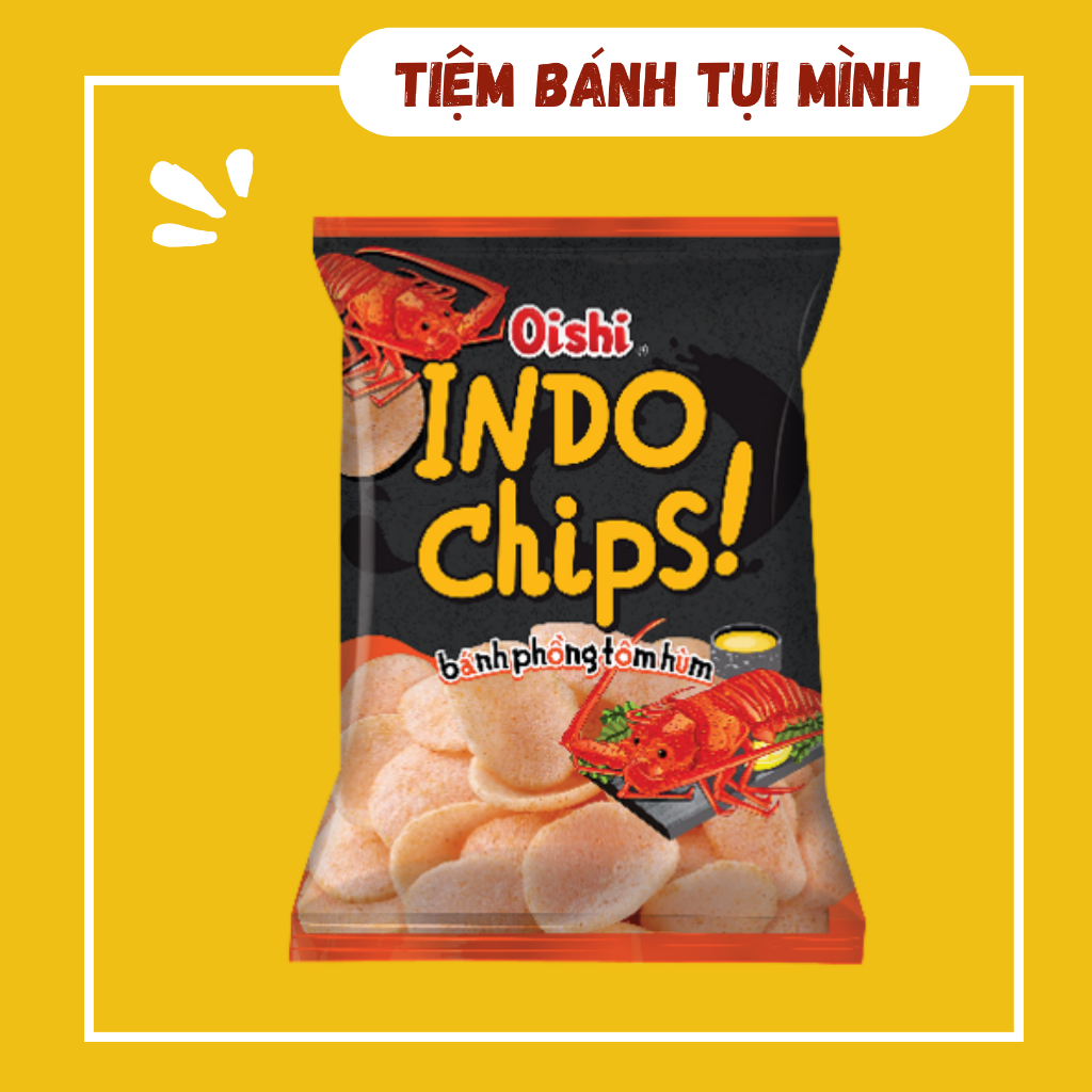 Bánh snack phồng tôm hùm Indo Chips Oishi 32gram, đồ ăn vặt | Shopee ...
